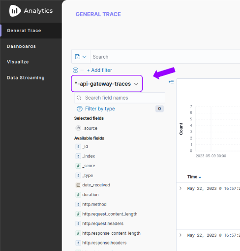 General trace | Sensedia Product Documentation
