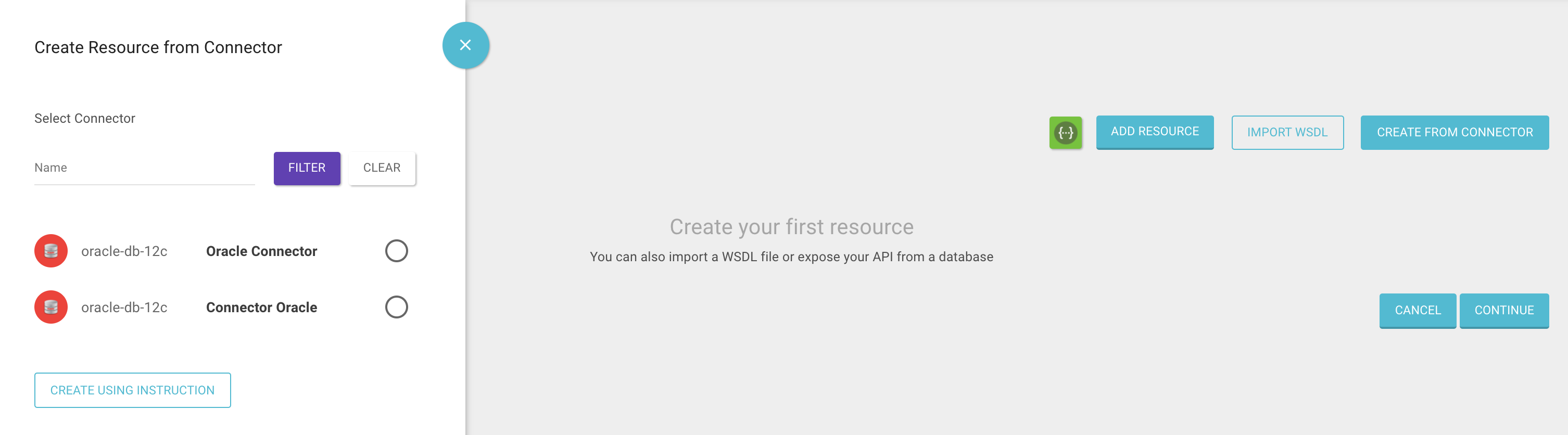 Create from Connector | Sensedia Product Documentation